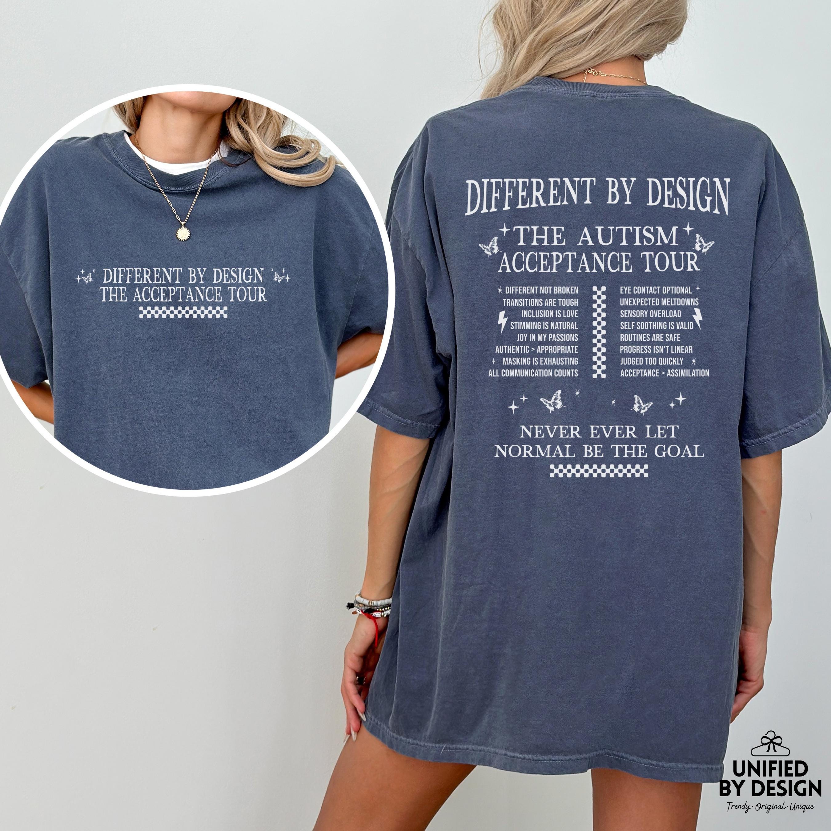 Autism Acceptance Tour Shirt Different by Design Autism Awareness ...