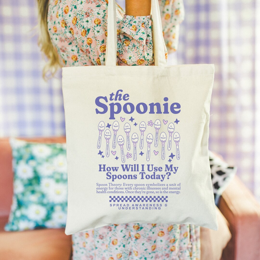 The Spoonie Tote Bag Spoon Theory Awareness Chronic Illness Canvas Bag ...