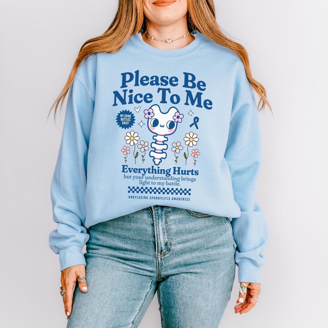 Ankylosing Spondylitis Awareness Sweatshirt AS Spine Warrior Sweater ...