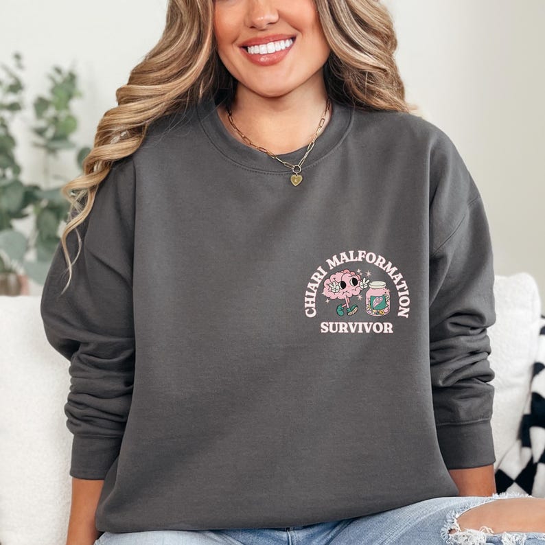 Chiari Malformation Survivor Sweatshirt Chiari Purple Awareness Sweater ...