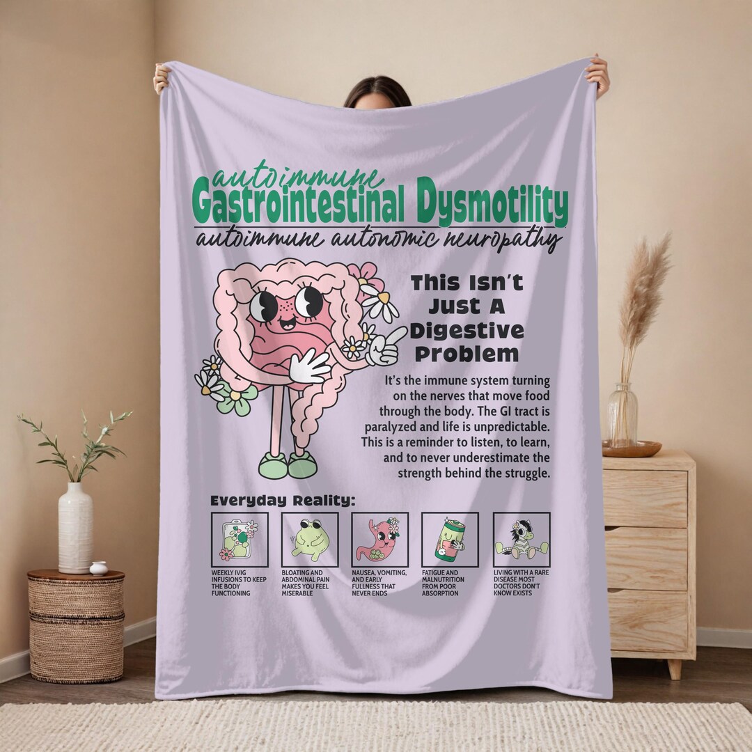 Autoimmune Gastrointestinal Dysmotility Blanket | AGID Awaremess Gift ...