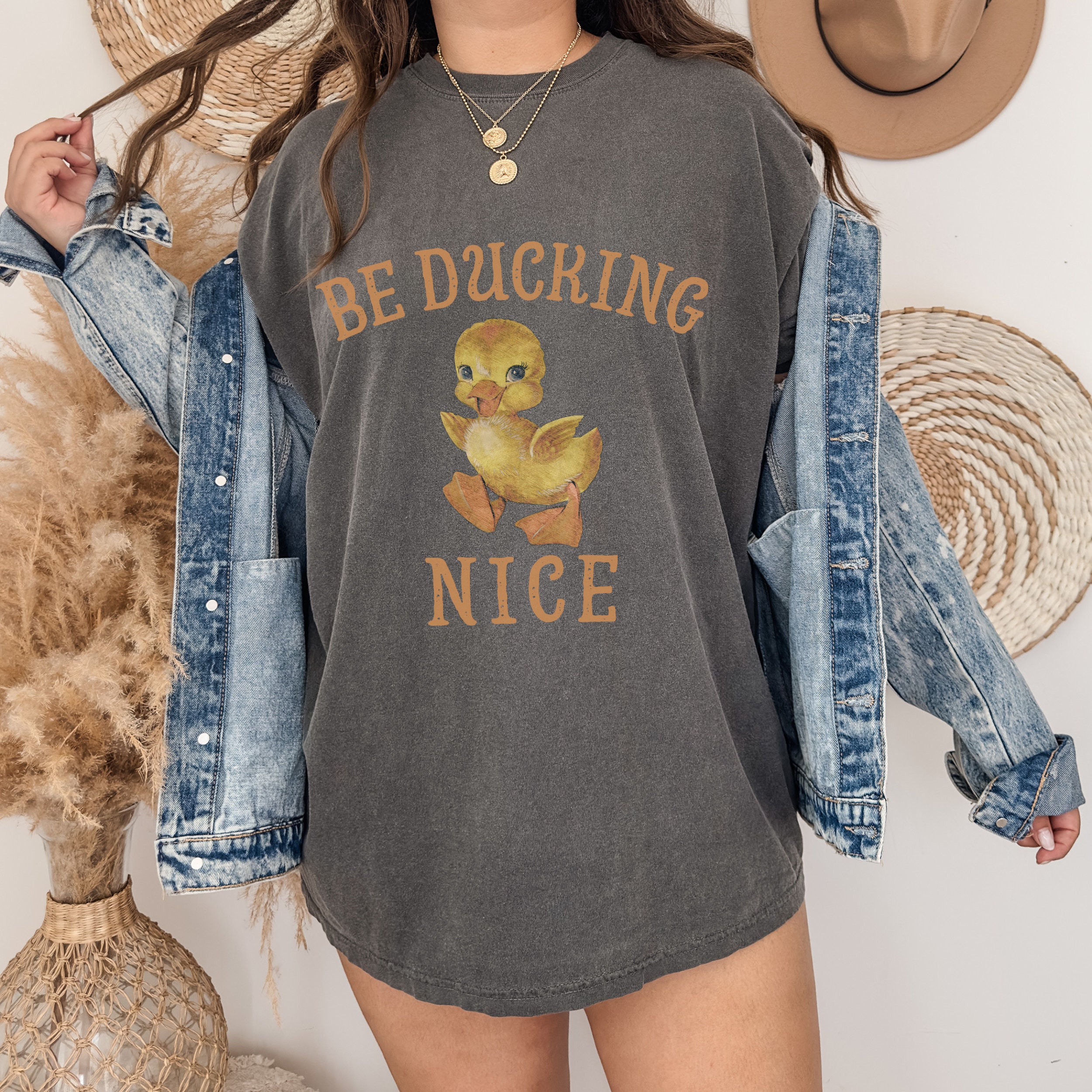 Be Ducking Nice Duck Shirt Vintage Inspired Graphic Tee Neurodiversity ...