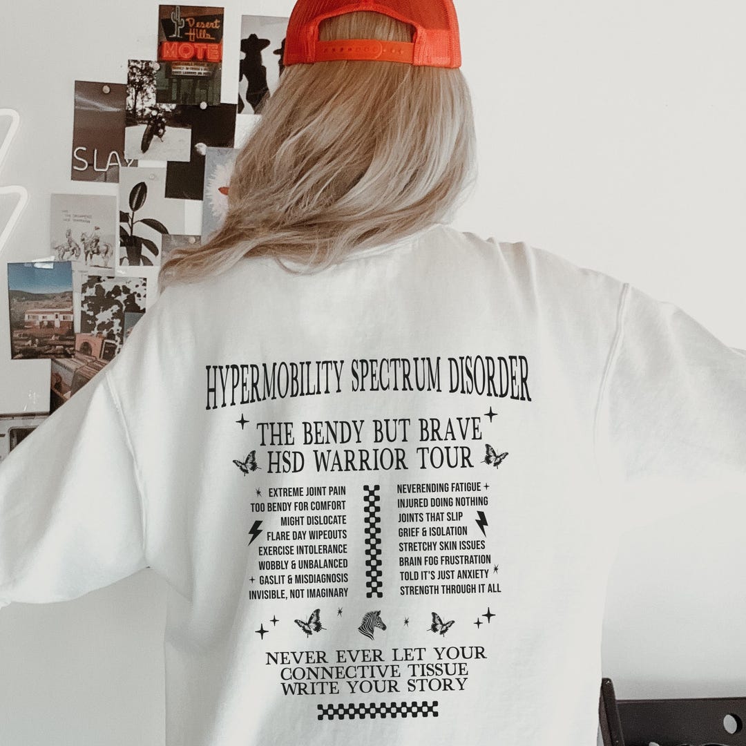 Bendy but Brave HSD Warrior Tour Sweatshirt Hypermobility Spectrum ...