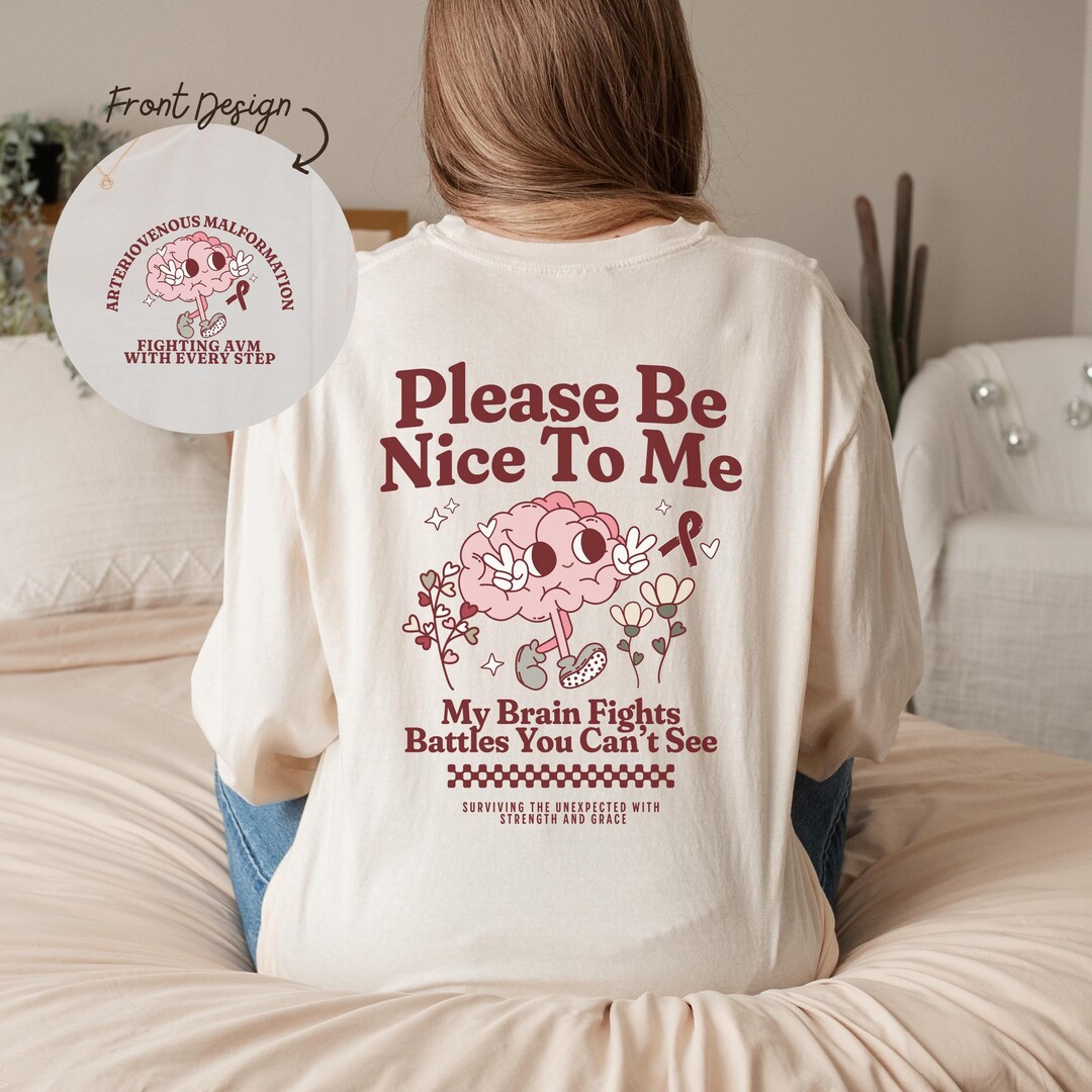 Arteriovenous Malformation Survivor Long Sleeve Shirt AVM Awareness ...