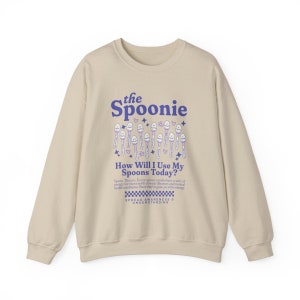 Spoon Theory Sweatshirt Chronic Fatigue Awareness Crewneck Spoonie ...