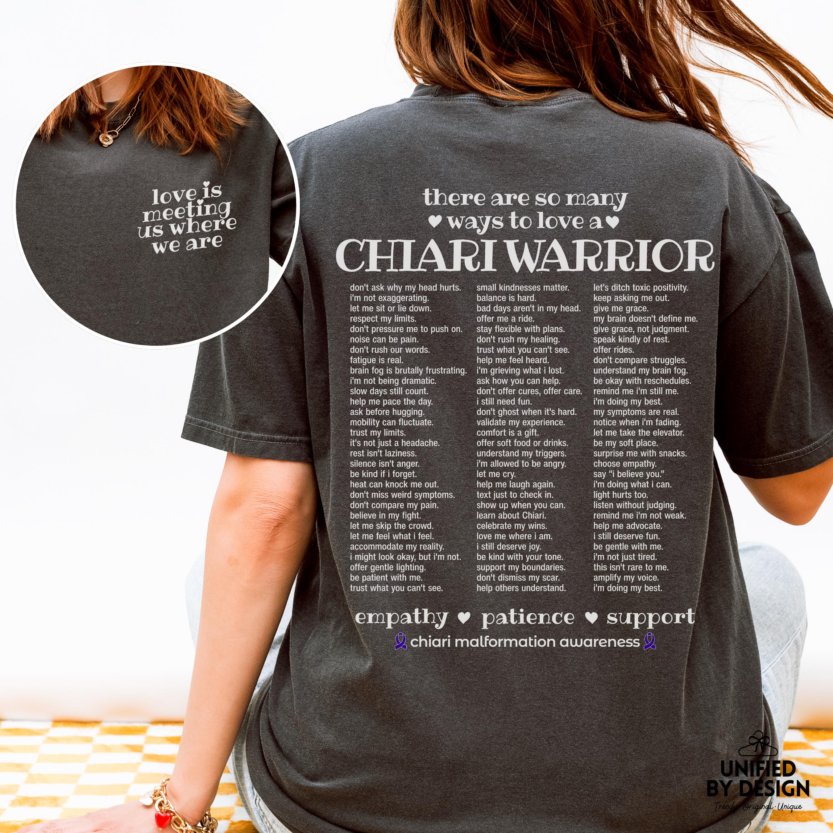 Ways to Love A Chiari Warrior Shirt Chiari Malformation Shirt Purple ...