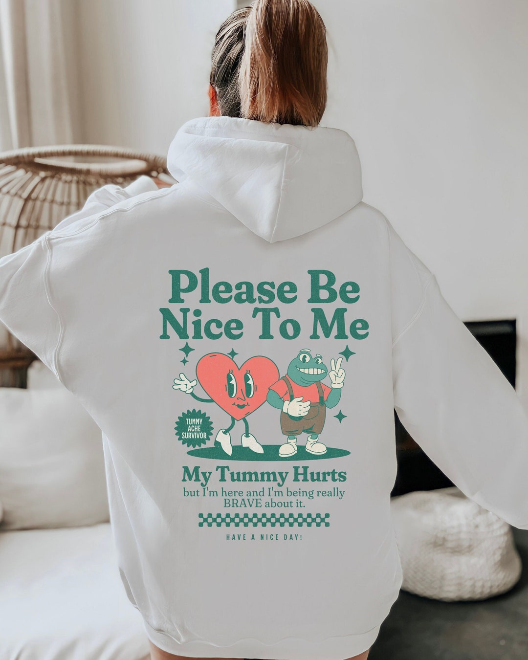 My Tummy Hurts Hoodie Tummy Ache Survivor Tummy Hurt but Brave Frog ...