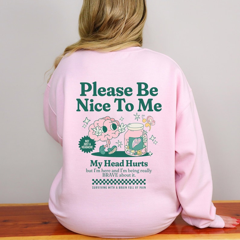 Chiari Malformation Survivor Sweatshirt Chiari Purple Awareness Sweater ...