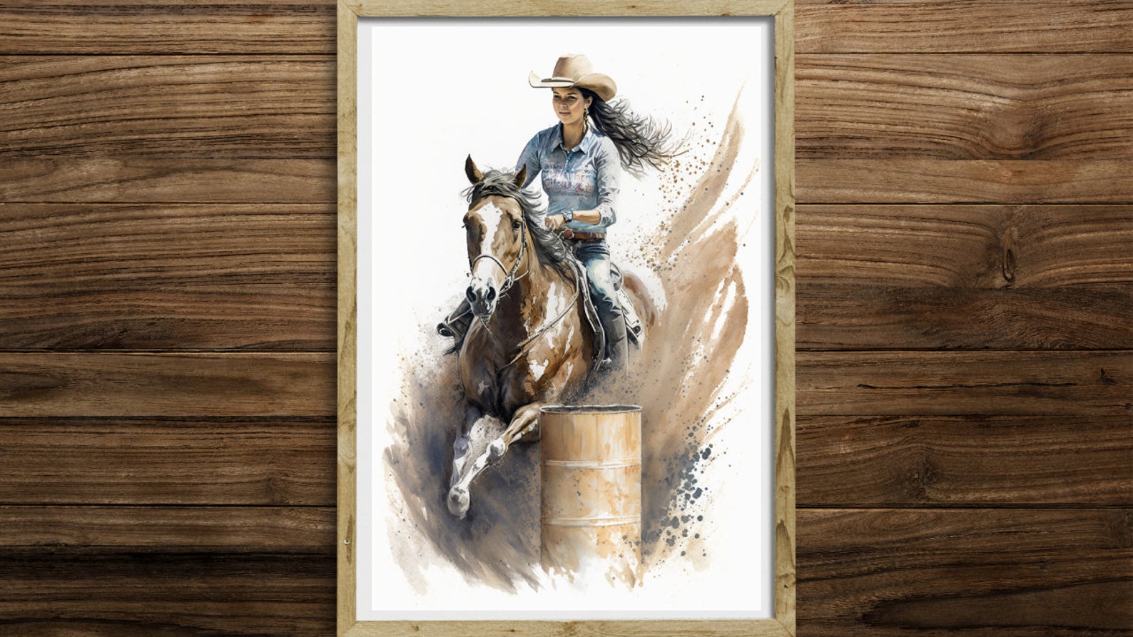 Limited Run | "barrel Racer" Printable Digital Wall Art Downloadable ...