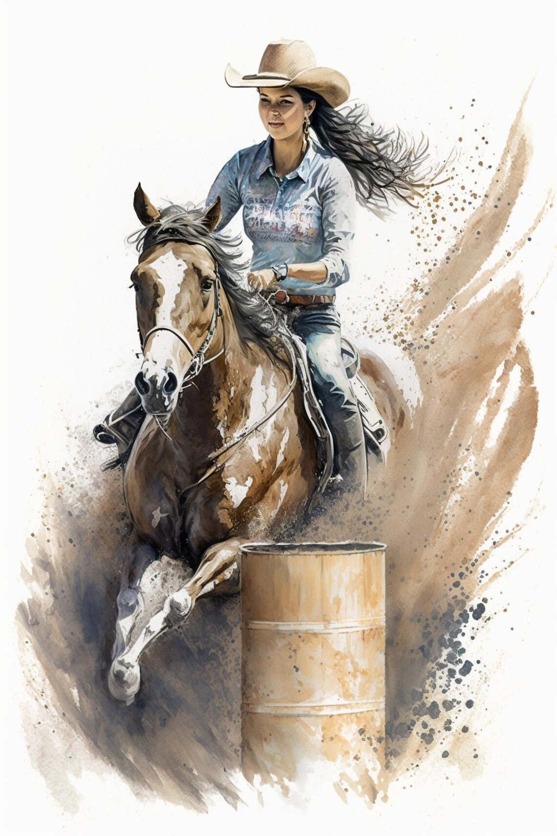 Limited Run | "barrel Racer" Printable Digital Wall Art Downloadable ...