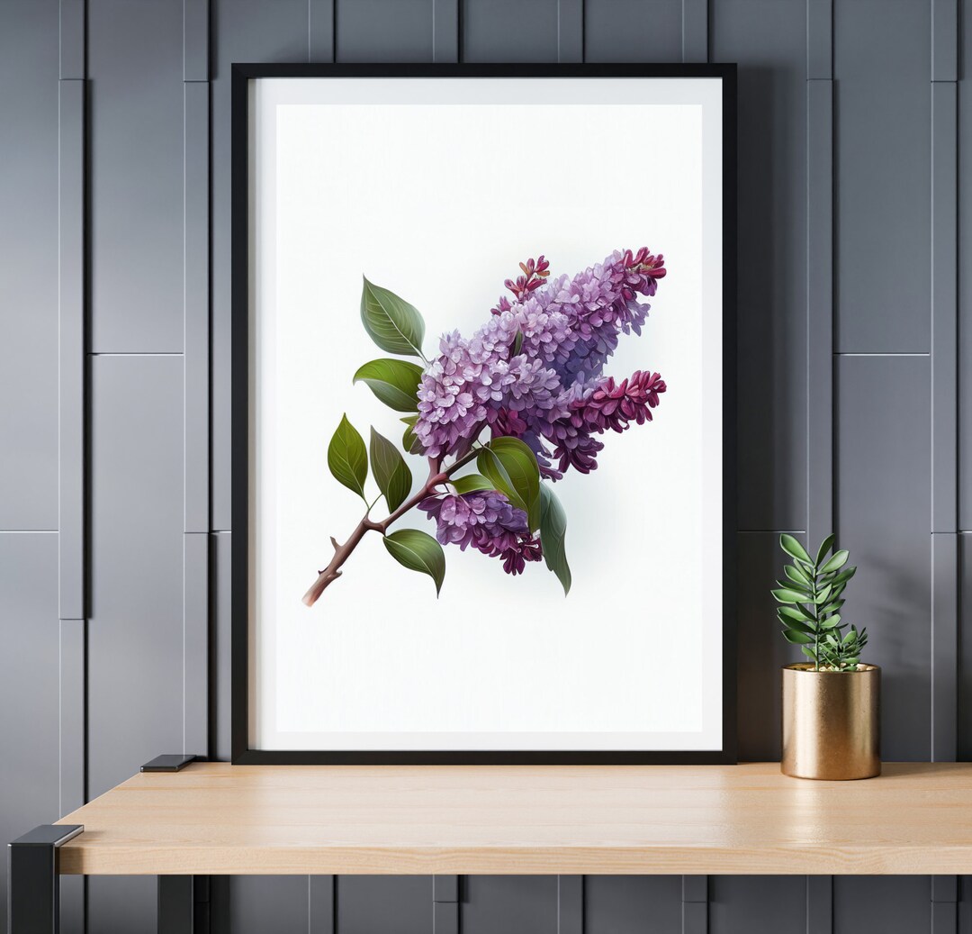 Beautiful Lilac Flower, Digital Download, Printable Floral Art - Etsy