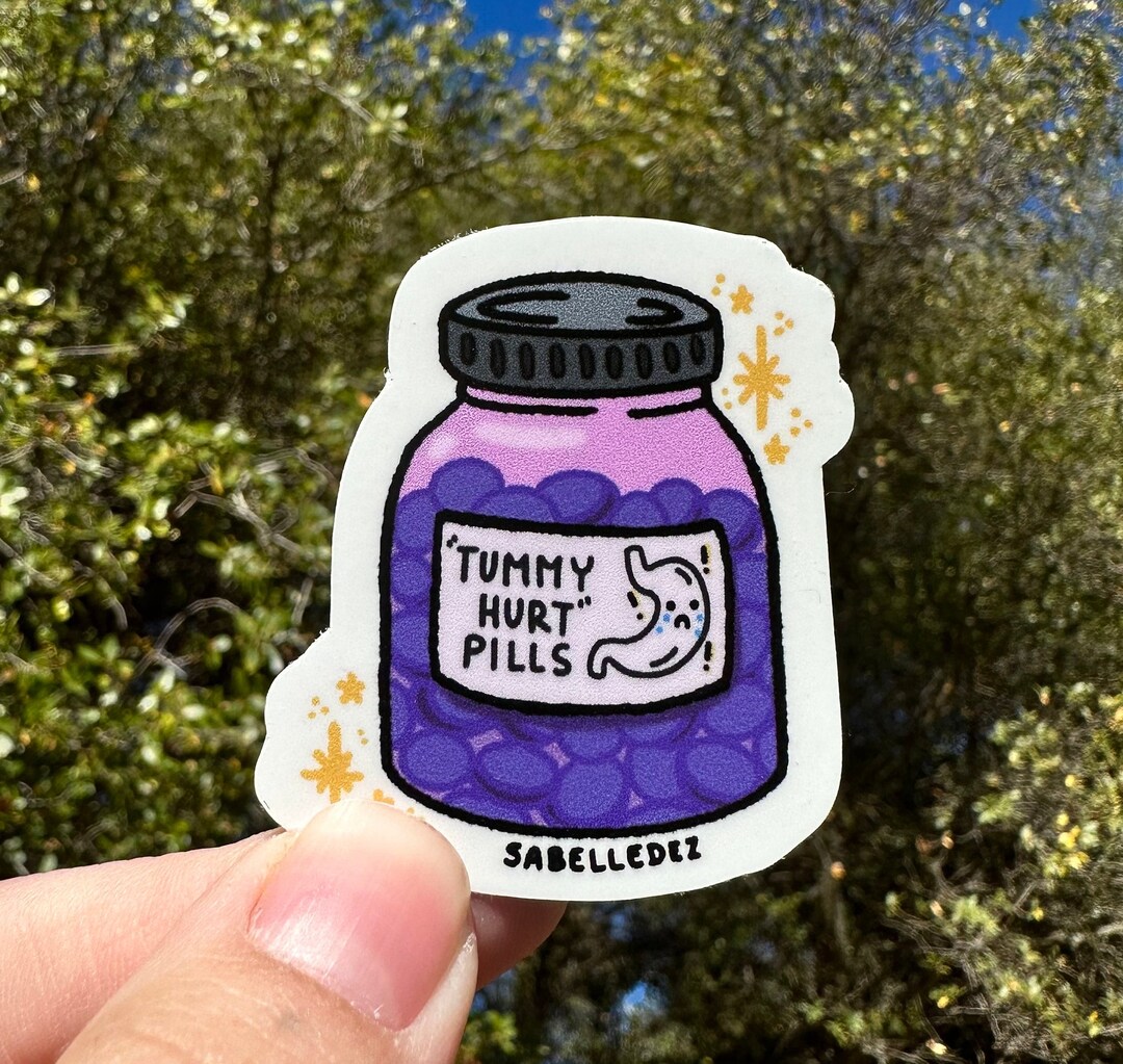 Tummy Hurt Sticker Nurse Sticker Weatherproof - Etsy
