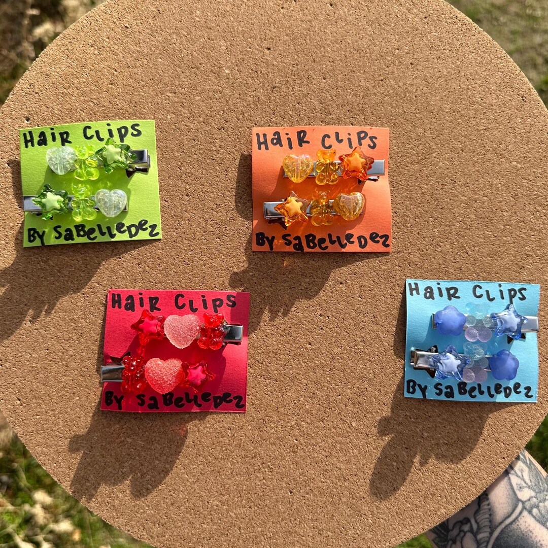 Candy Hair Clips | Handmade - Etsy