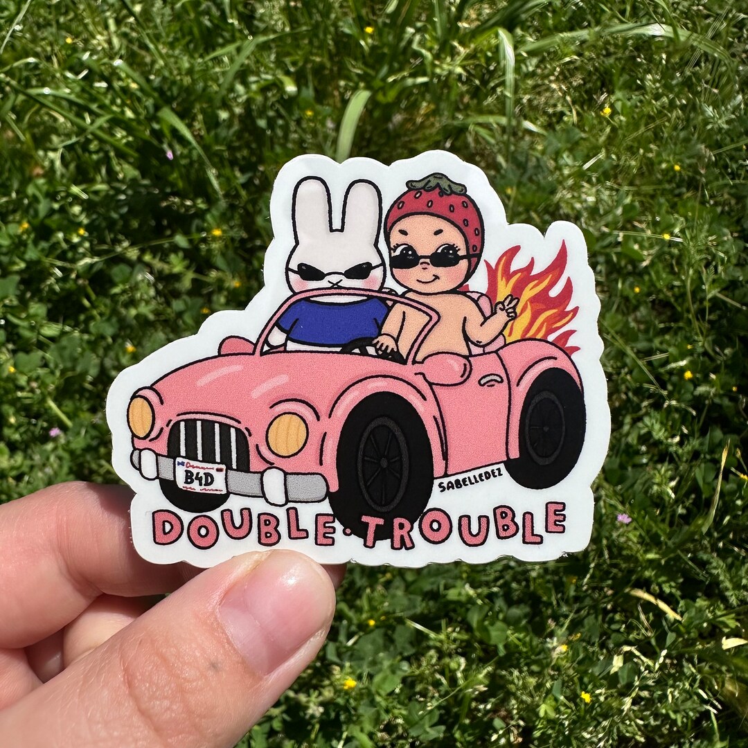 Double Trouble Strawberry Sonny Angel Bestie Sticker Bunny Vinyl ...