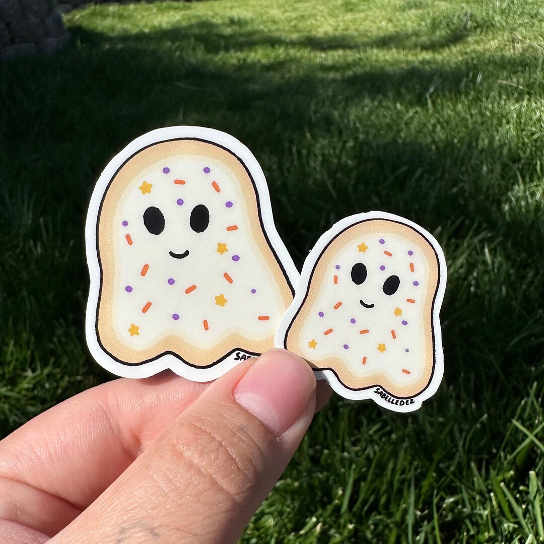 Ghost Sugar Cookie Sticker Halloween Sticker Weatherproof - Etsy
