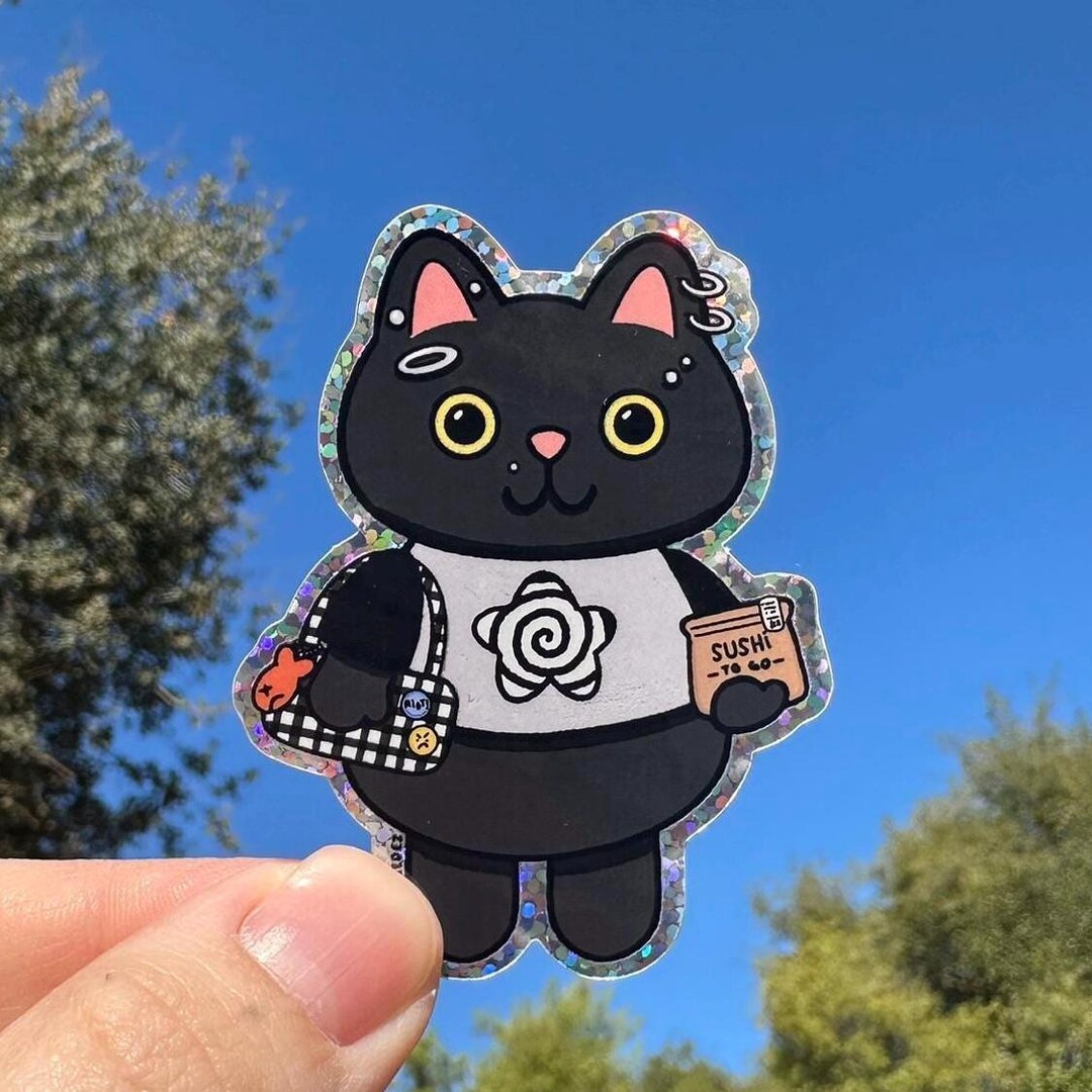 Lucy Cat | Alt. Kitty | Weatherproof Sticker - Etsy