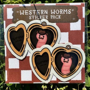 Western Worms Sticker Pack Weatherproof - Etsy