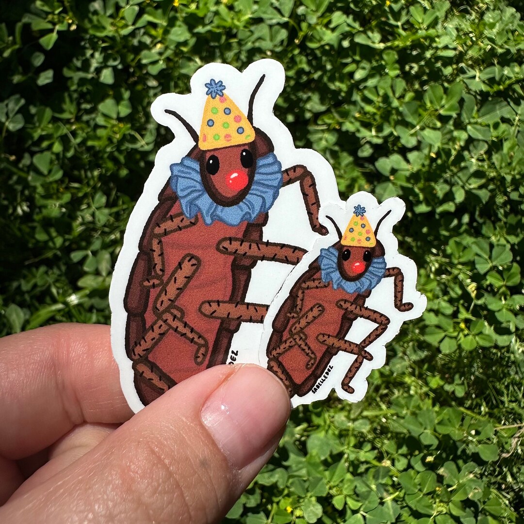 Clown Roach Sticker Clown Sticker Weatherproof - Etsy