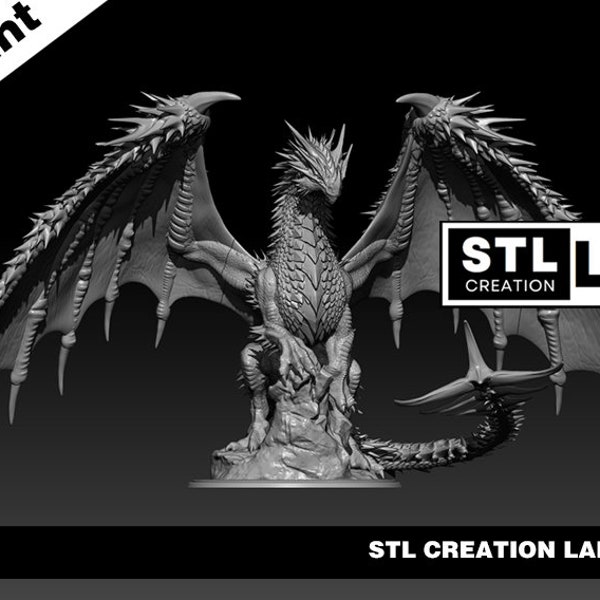 Elder Red Dragon Stl - Etsy