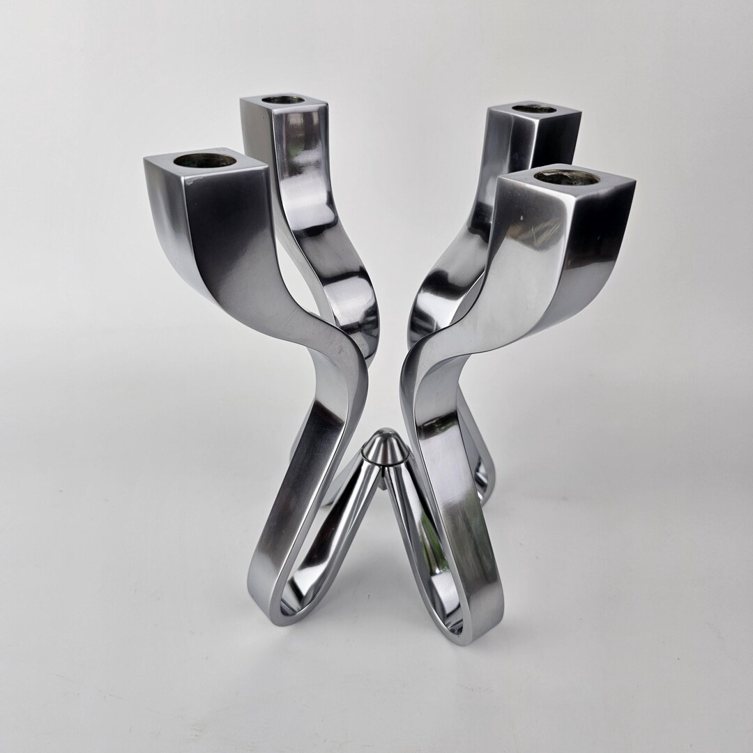 Vintage Umbra Candlestick. Design by Karim Rashid. Metal Candle Stand ...