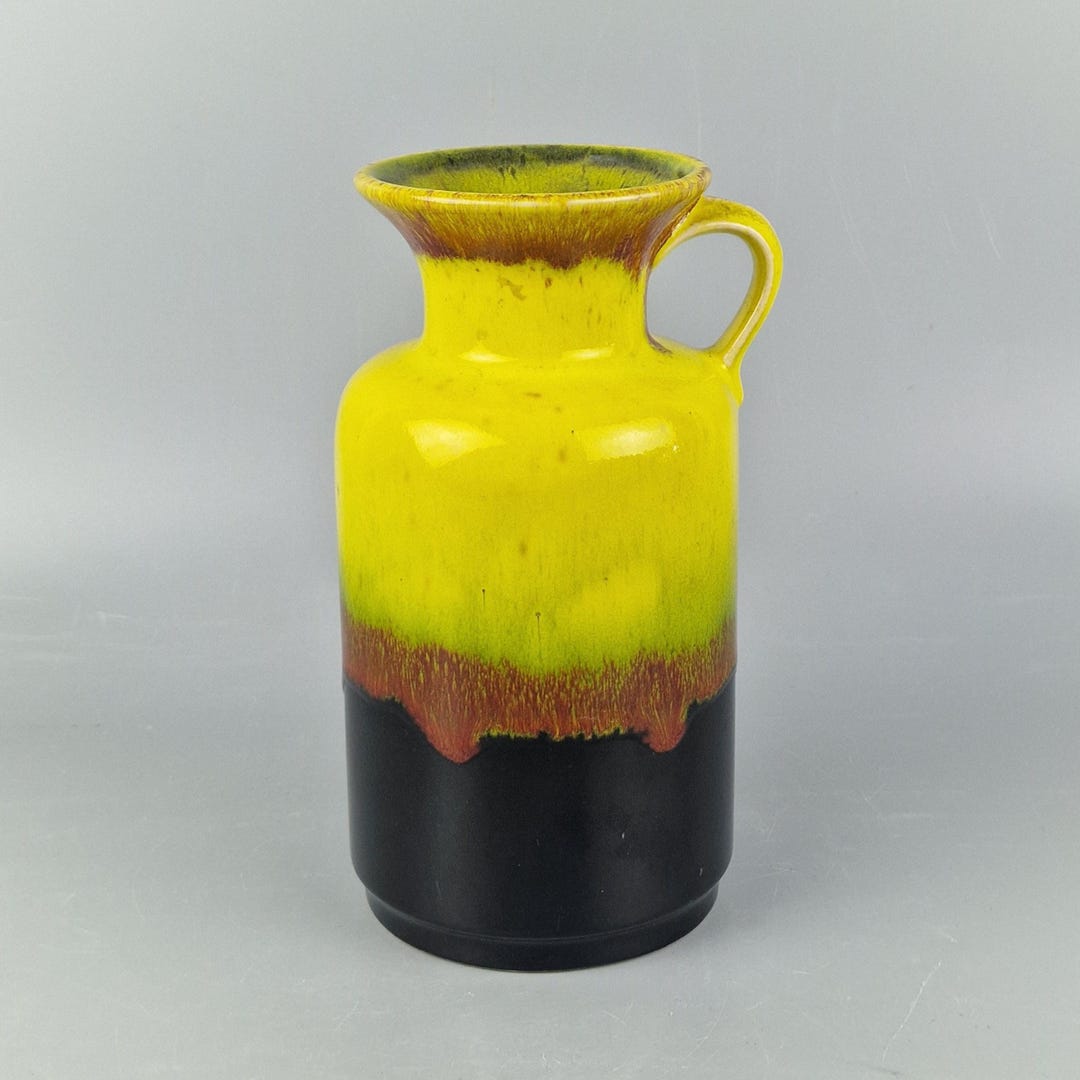 Reserved for A. Vintage West German Fat Lava Vase. Jasba, Form Number N ...