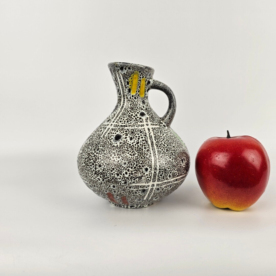 A West German Fat Lava Jar Made by Fohr. the Jug Has a vulkan Decor and ...