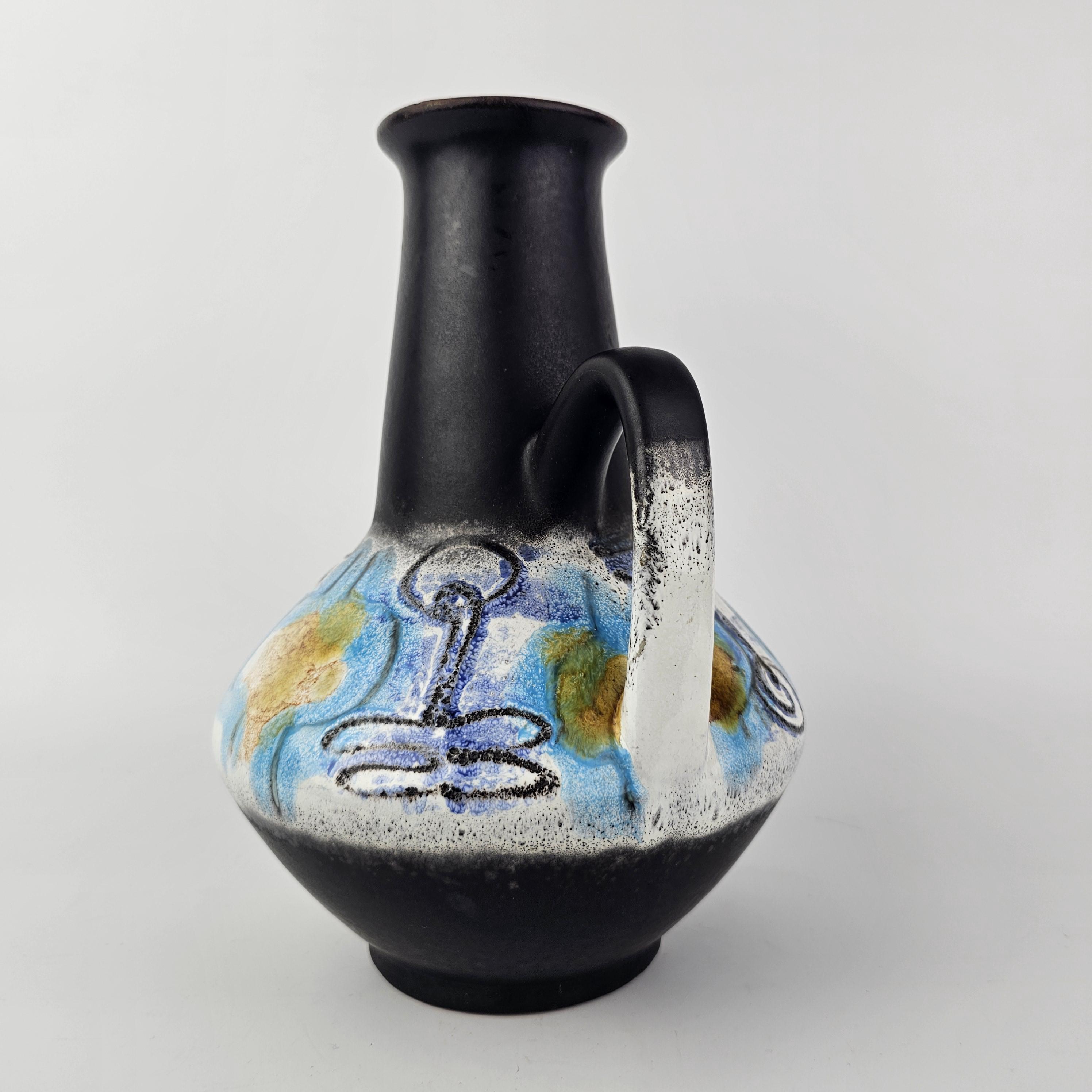 Vintage West German Fat Lava Vase Made by Carstens Vintage West German Fat Lava Vase Made by Carstens