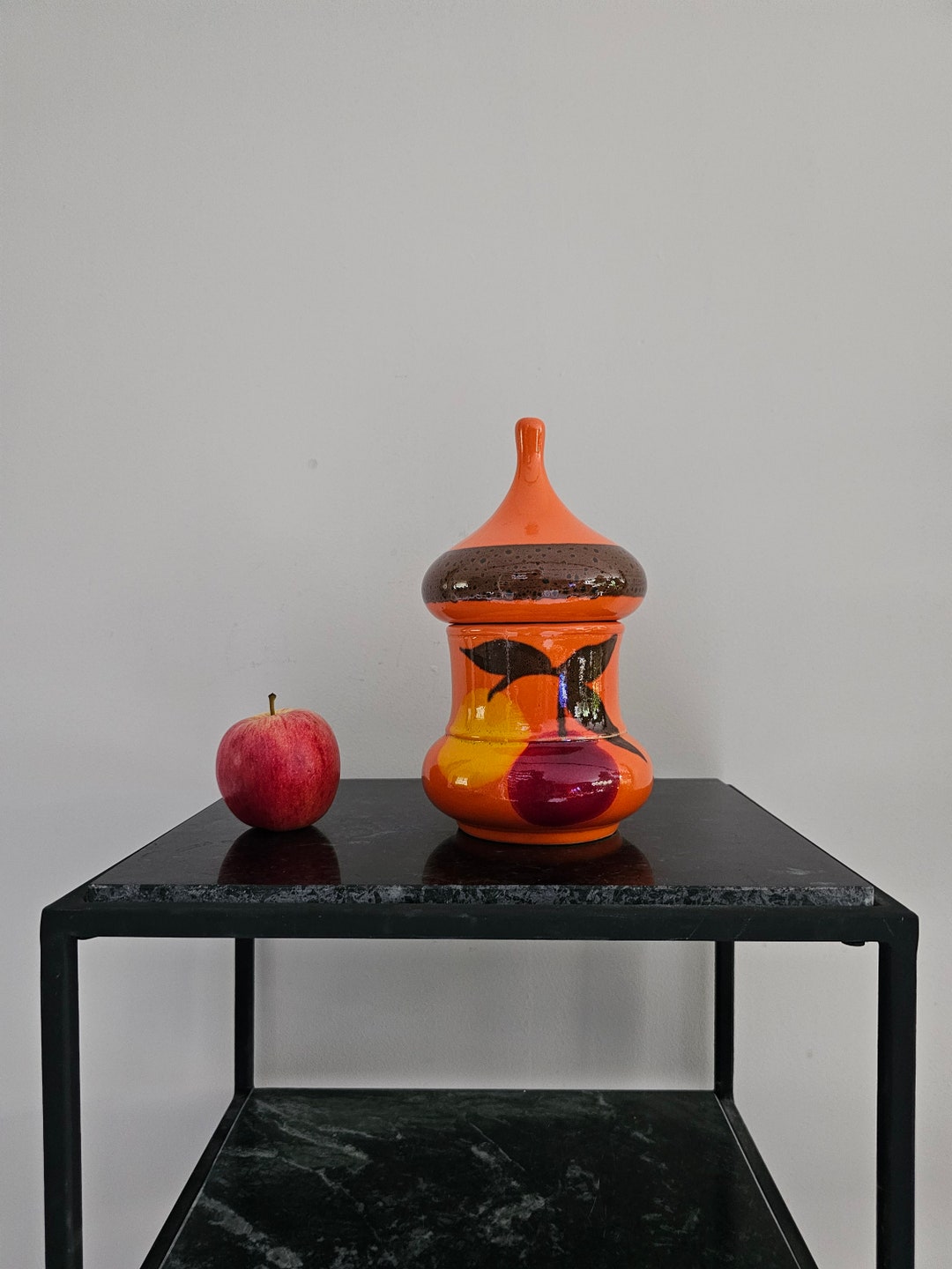 A West German Pot/vase Made by Cortendorf. the Jar is Orange With an ...