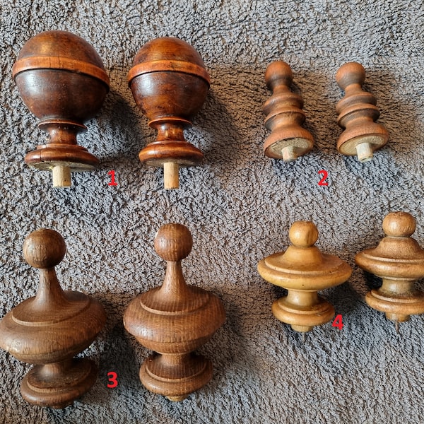 Wooden Finials - Etsy