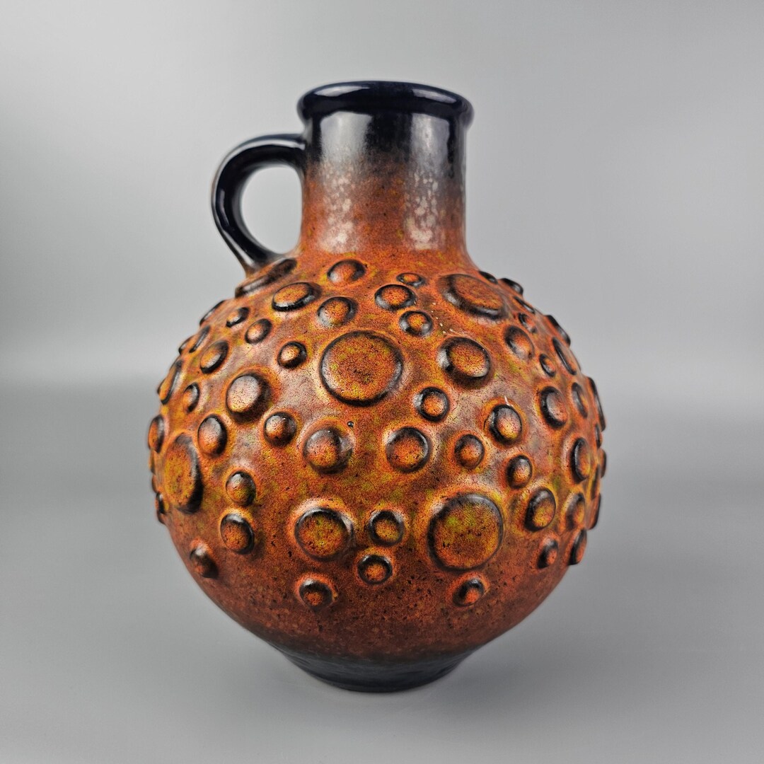 Vintage West German Fat Lava Vase Made by Jasba. Form Number N900 13 25 ...