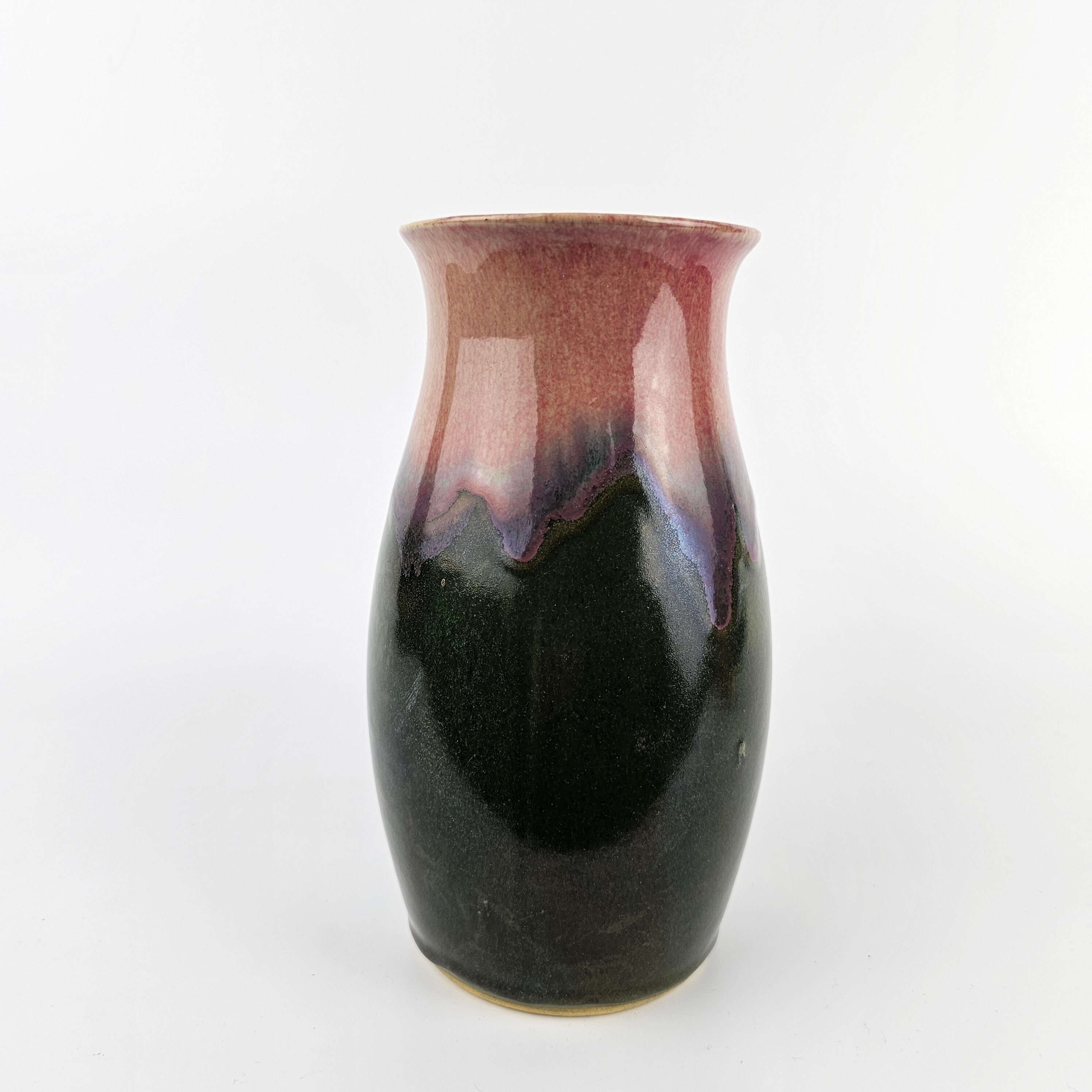 Een West-duitse Fat Lava Vaas. De Vaas is Roze En Donkergroen - Etsy