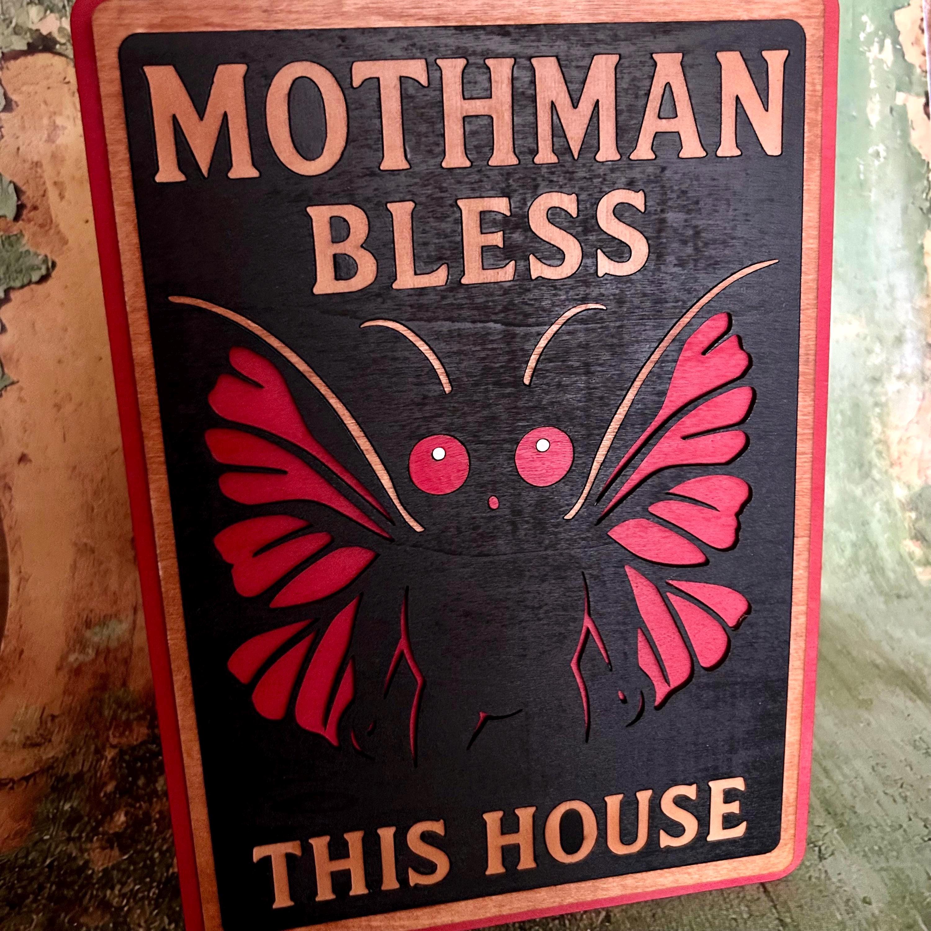 Mothman Bless This House Wall Sign - Etsy
