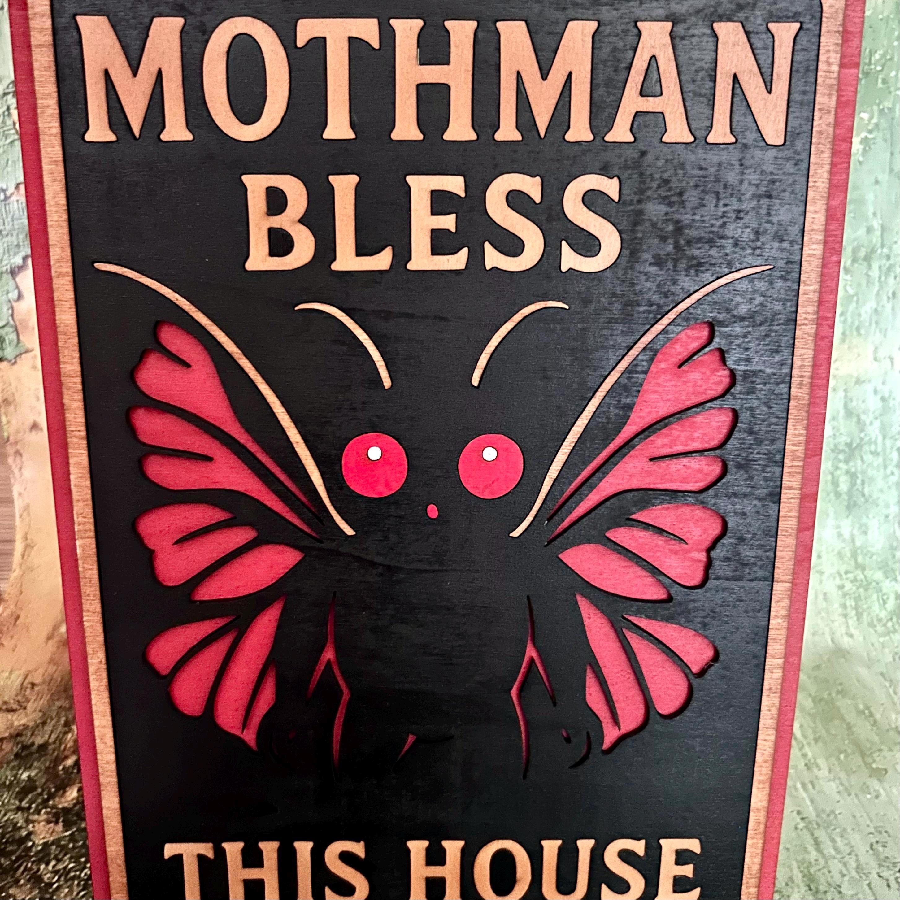 Mothman Bless This House Wall Sign - Etsy