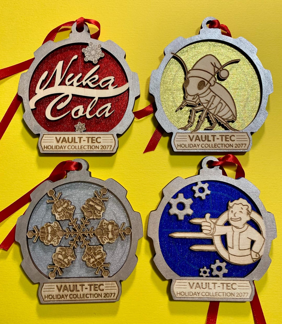 Fallout Holiday Ornaments, Set of 4 - Etsy