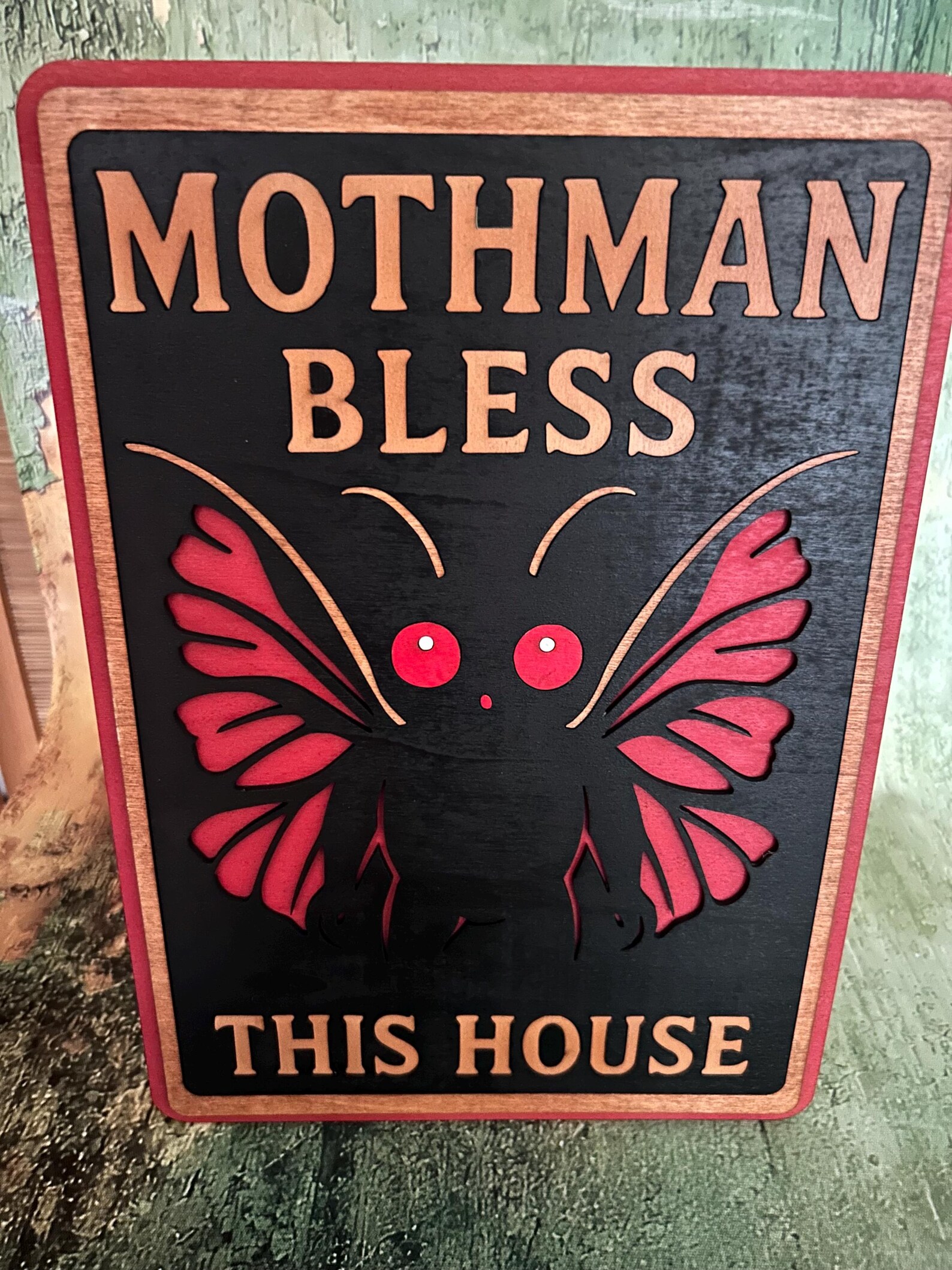 Mothman Bless This House Wall Sign - Etsy