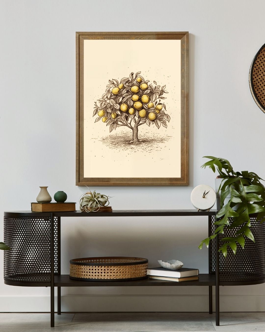 Digital Art: Vintage Lemon Tree, Tranquil Tree, Landscape, Wall Decor ...