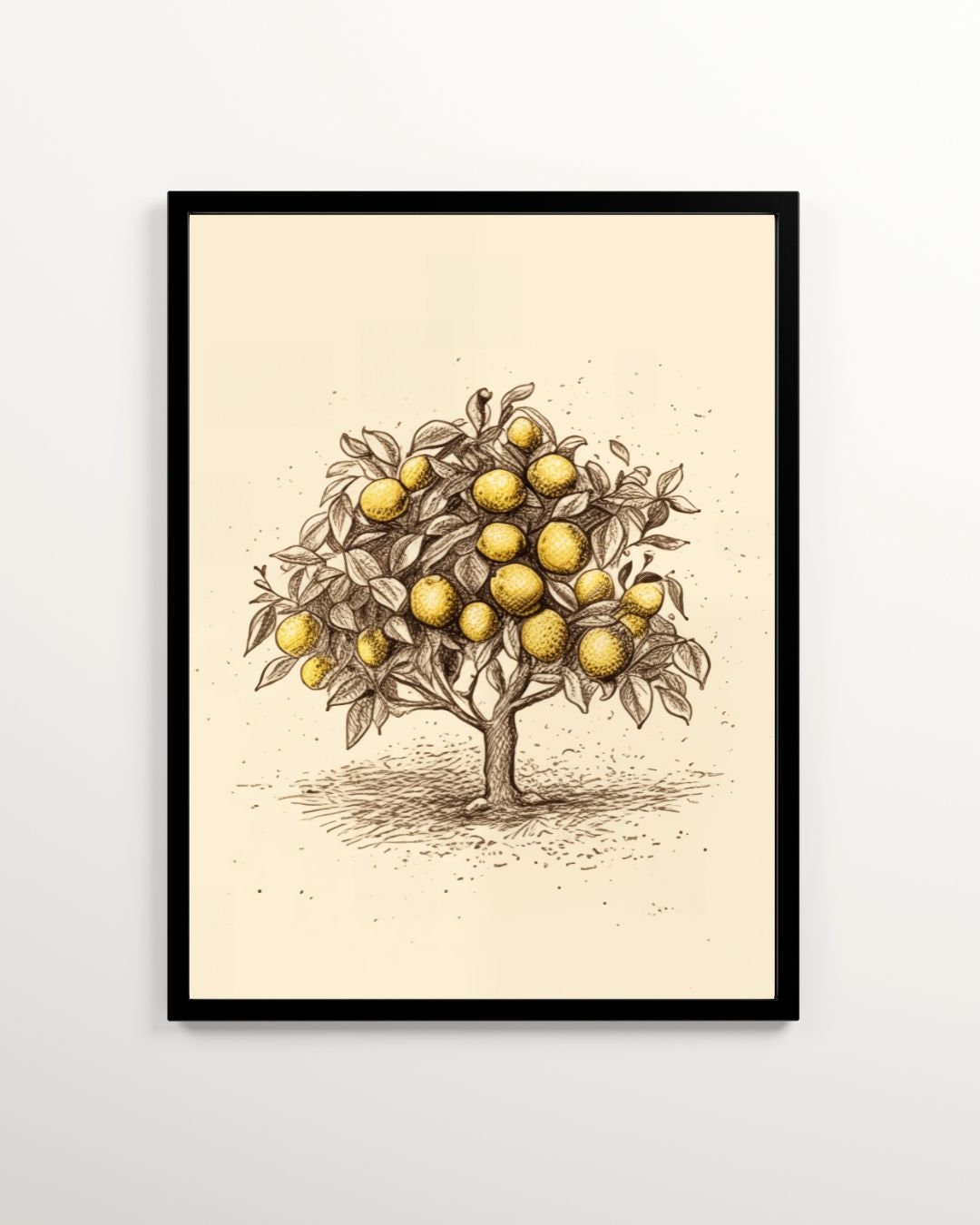 Digital Art: Vintage Lemon Tree, Tranquil Tree, Landscape, Wall Decor ...