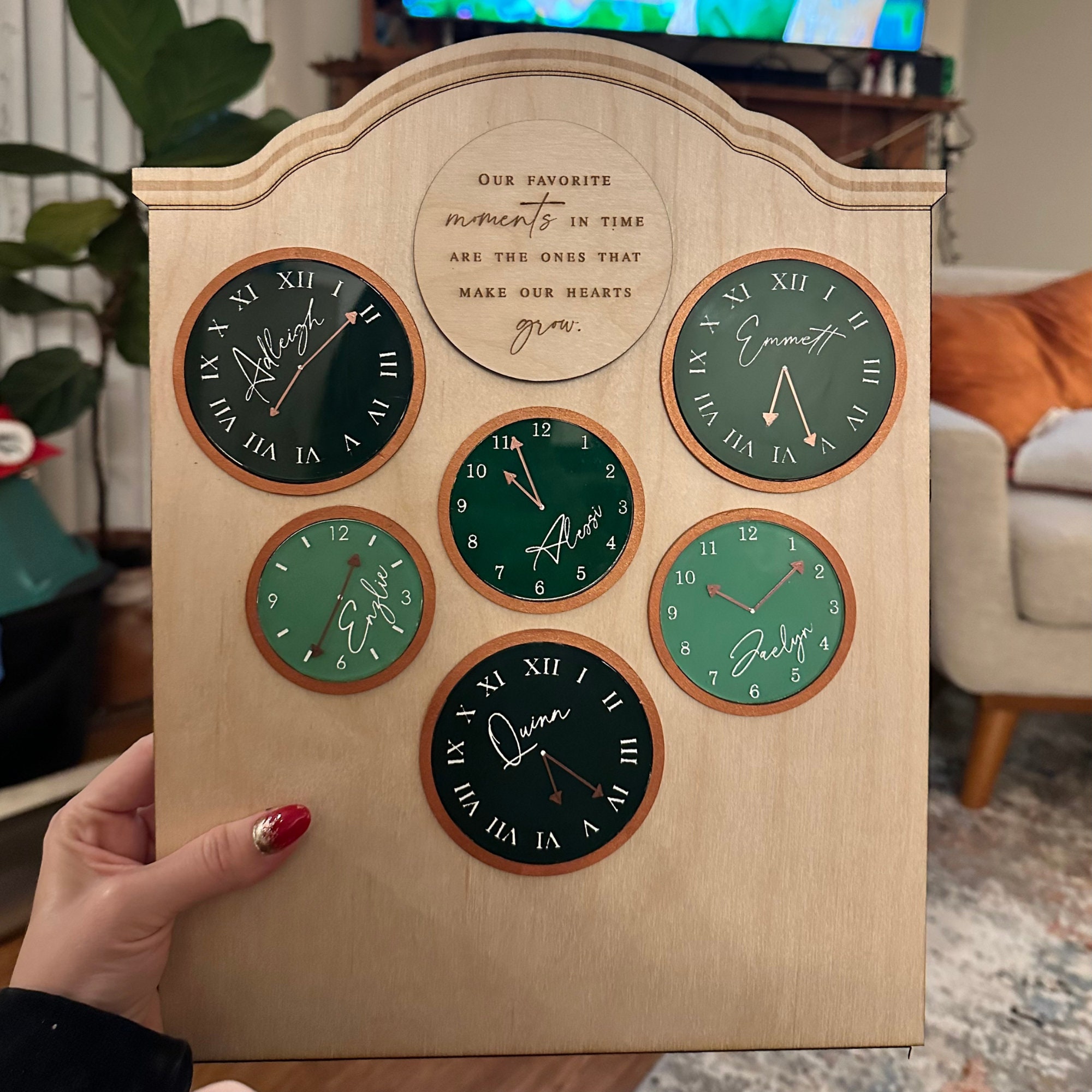 Grandfather Clock - Birth Time Wall Art, Gift for Grandma, Grandpa or ...