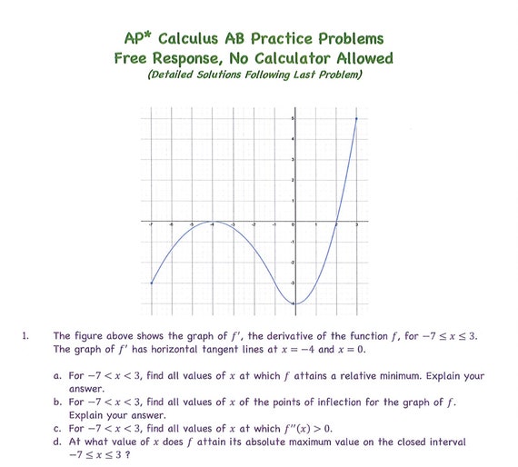 Ap Calculus Practice Problems