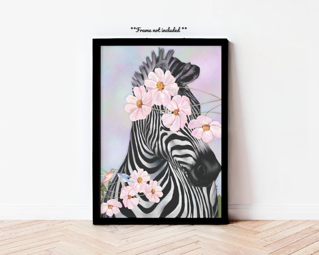 Zebra Wall Art, Zebra Home Decor, Animal Decor for Home, Animal With ...