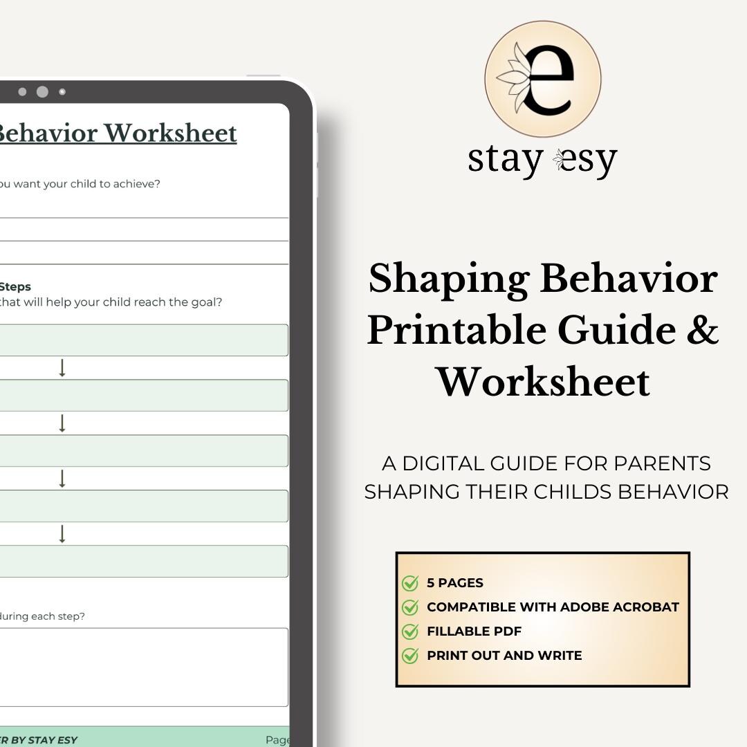Shaping Behavior Guide & Worksheet: ABA Tool for Autism, Special Needs ...