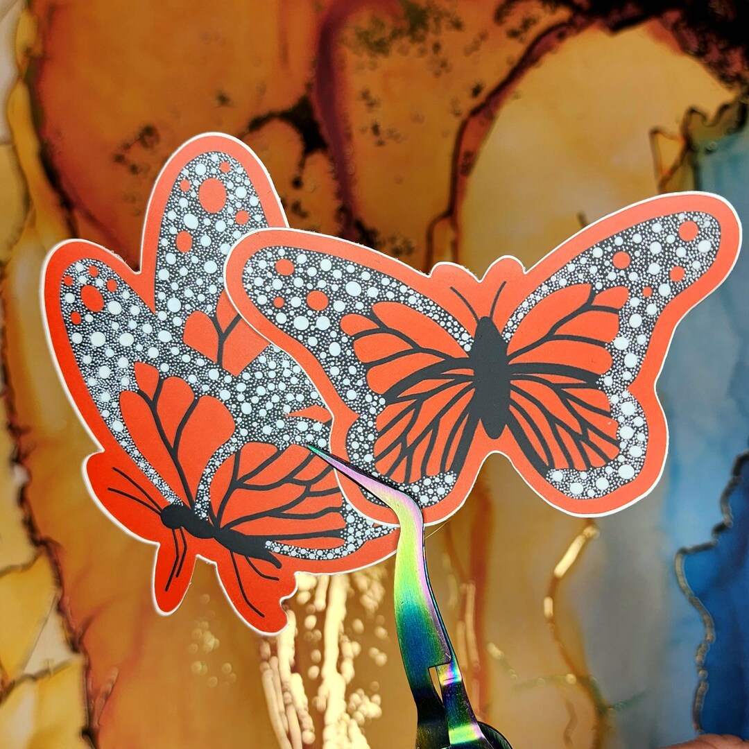 Monarch Butterfly Stickers Die Cut Stickers Cute Stickers Laptop ...