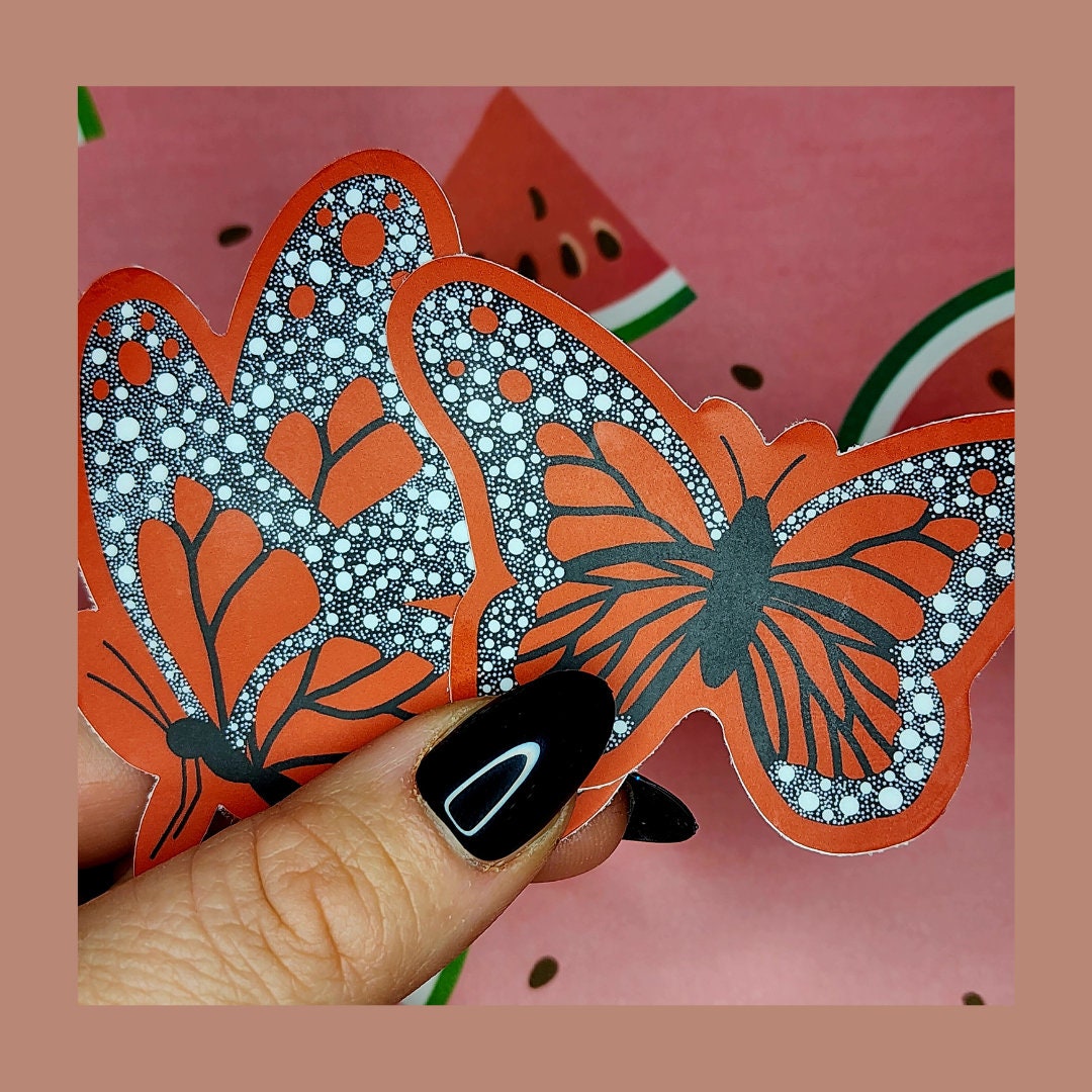 Monarch Butterfly Stickers Original Art - Etsy