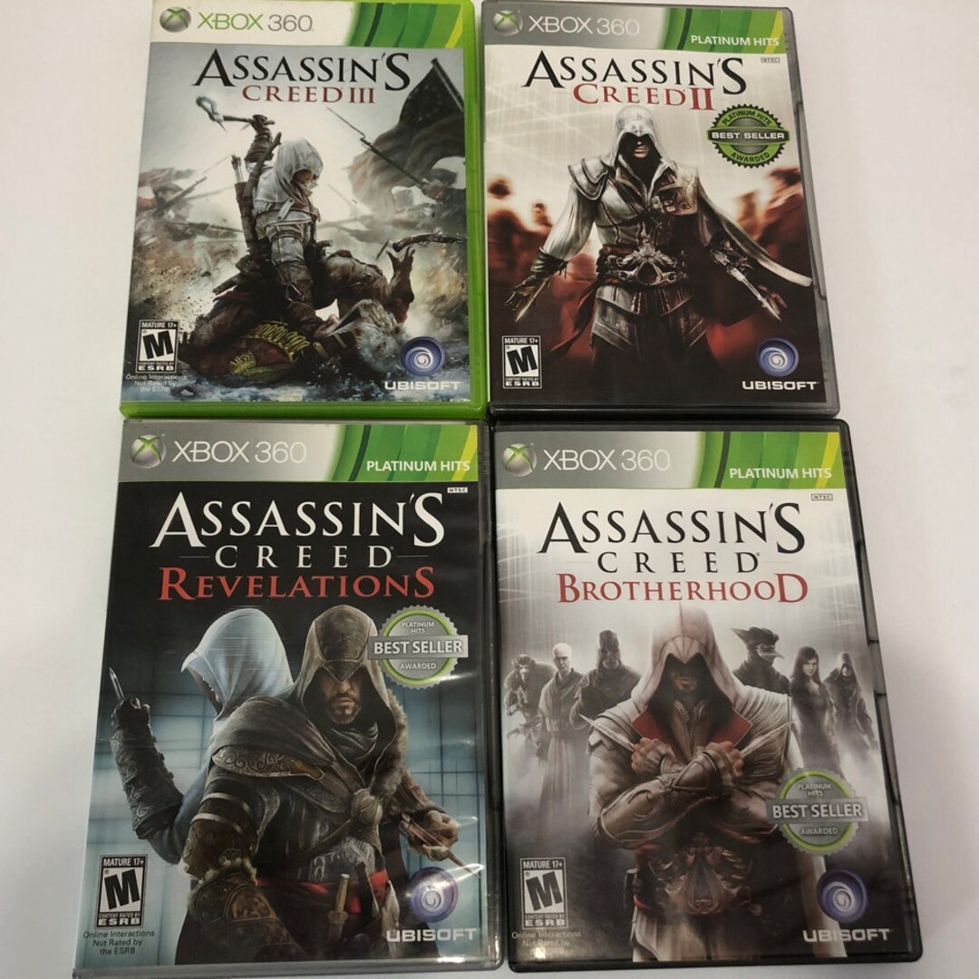 Assasins Creed Bundle Xbox 360 Lot 4 Games Cleaned Tested and Works - Etsy