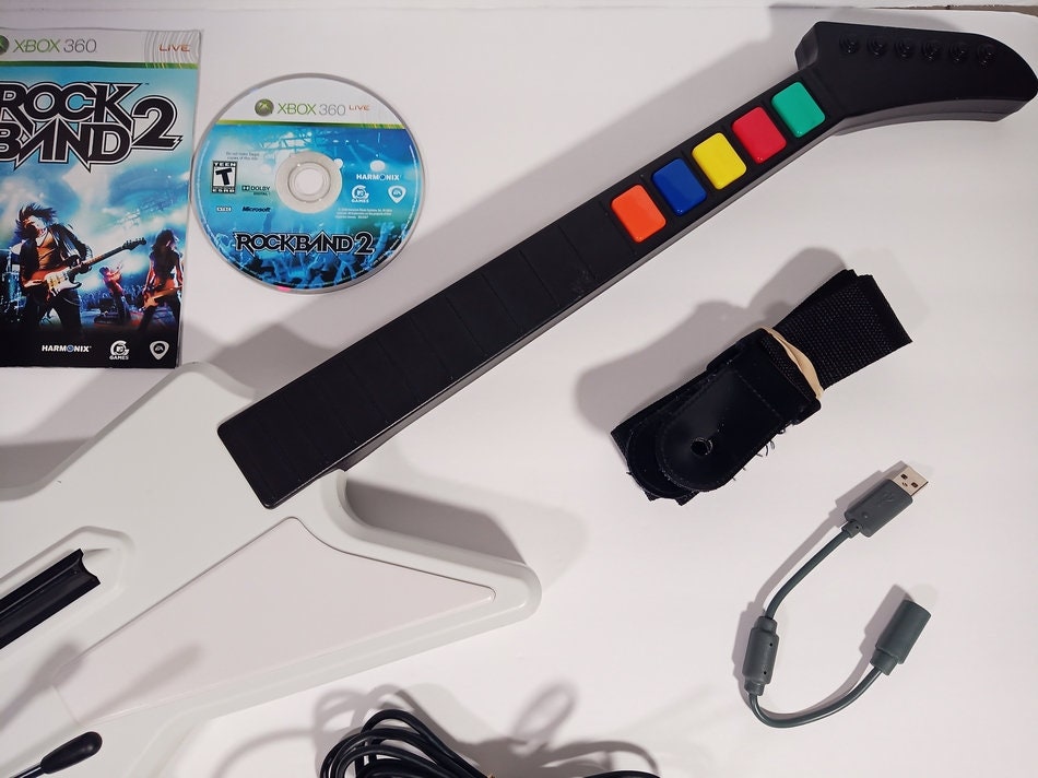 Xbox 360 Guitar Hero X-plorer Guitar Wired Controller Bundle With ...