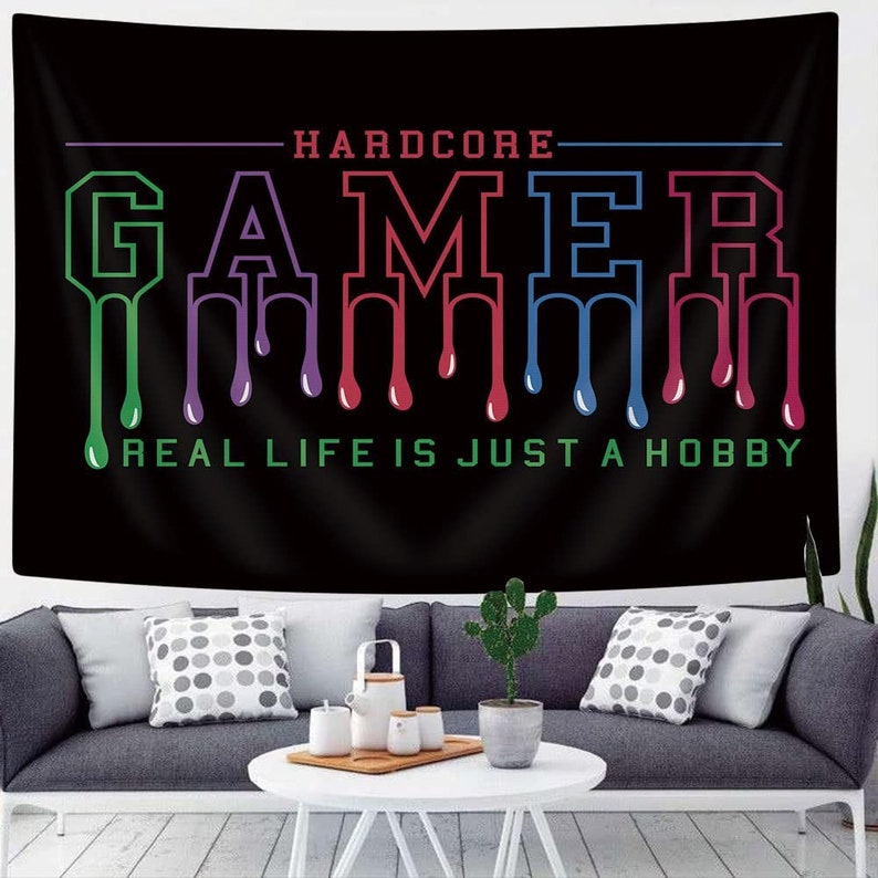 Game Tapestry Wall | Game Room | Gamer Room Decor | Wall Tapestry ...