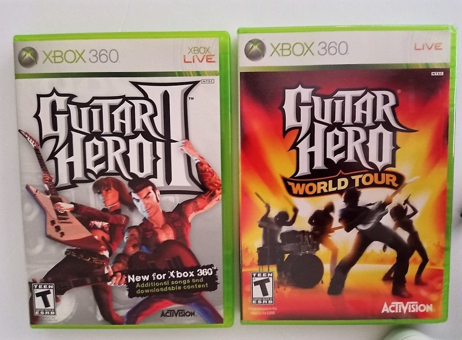 Xbox 360 Guitar Hero X-plorer Guitar Wired Controller Bundle With 2 Games, Dongle and Strap - Etsy