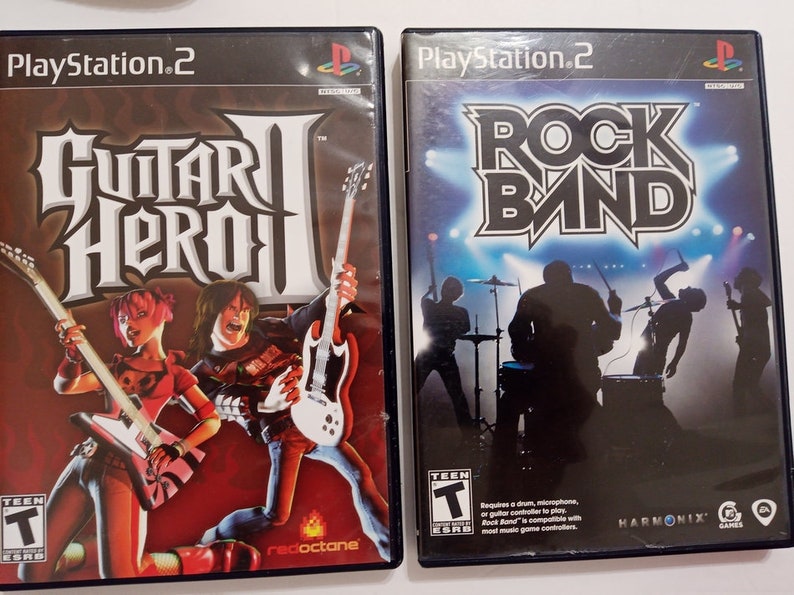 Guitar Hero 3 Legends of Rock PS2 Bundle Guitarra Gibson Red Octane ...