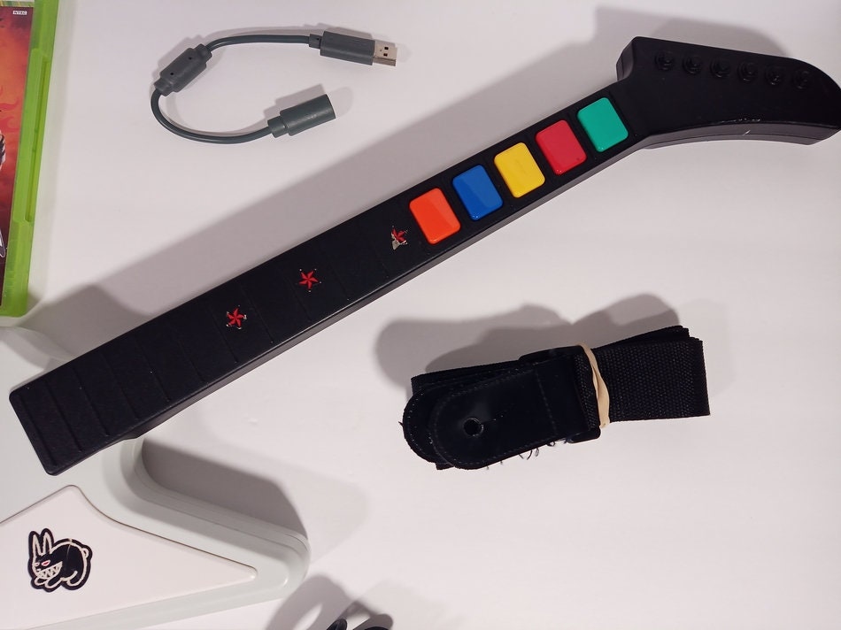 Xbox 360 Guitar Hero X-plorer Guitar Wired Controller Bundle With 2 ...