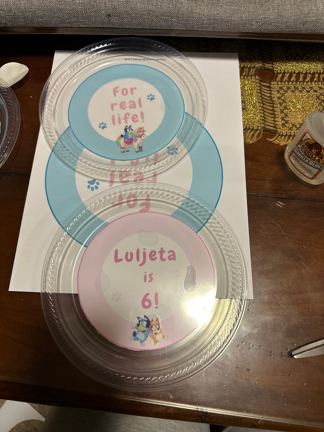 DIY Bluey 7-inch Cake Plate Birthday Design! - Fully Customizable - Etsy
